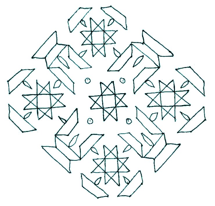 All these kolams are from her collection of kolams - from her kolam ...